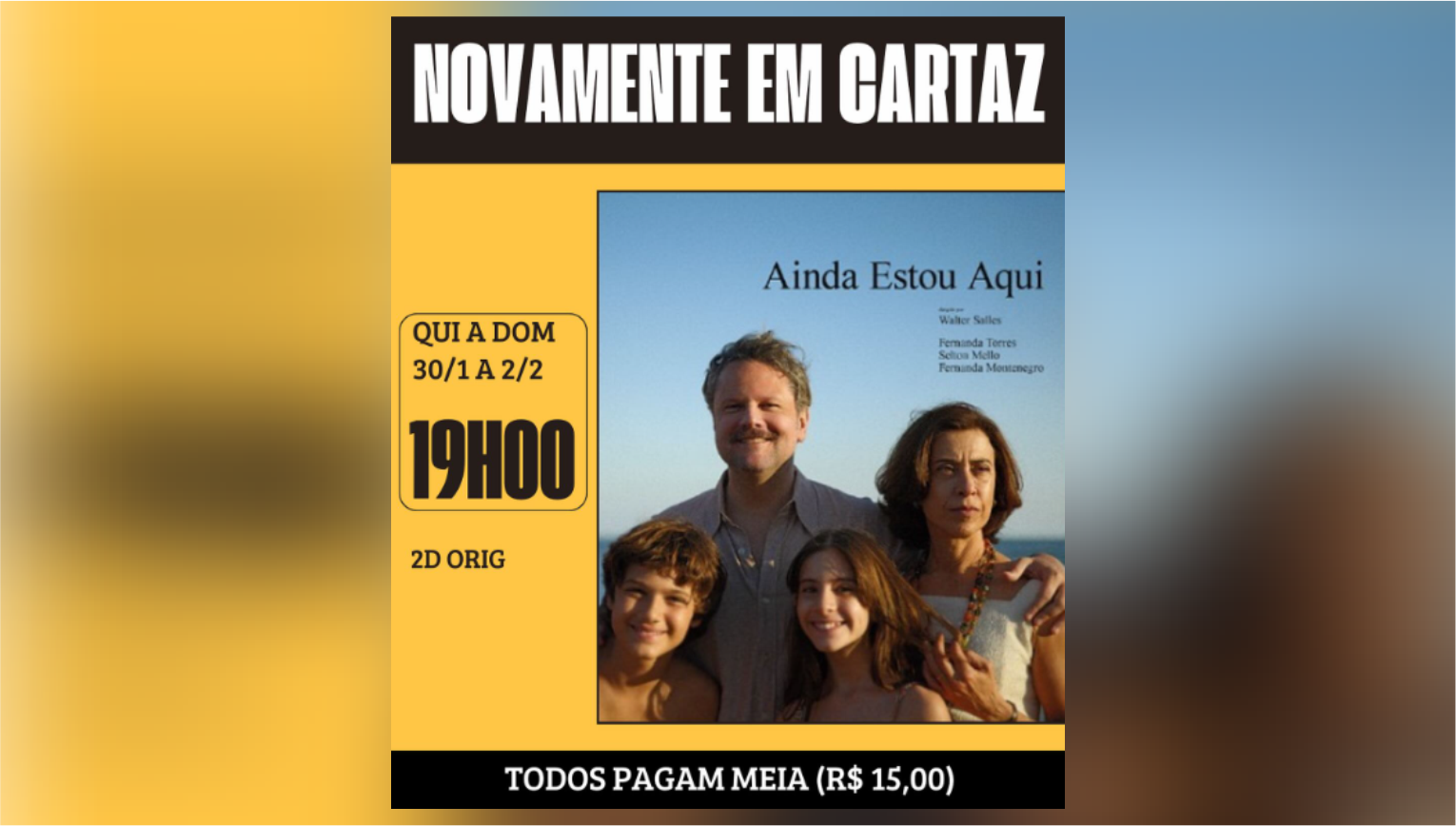 "Ainda Estou Aqui" retorna em cartaz no Cult Cinemas em Santiago - NP Expresso